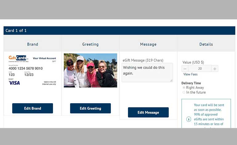 How to Send Electronic Visa Gift Cards?