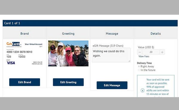 How to Send Electronic Visa Gift Cards?
