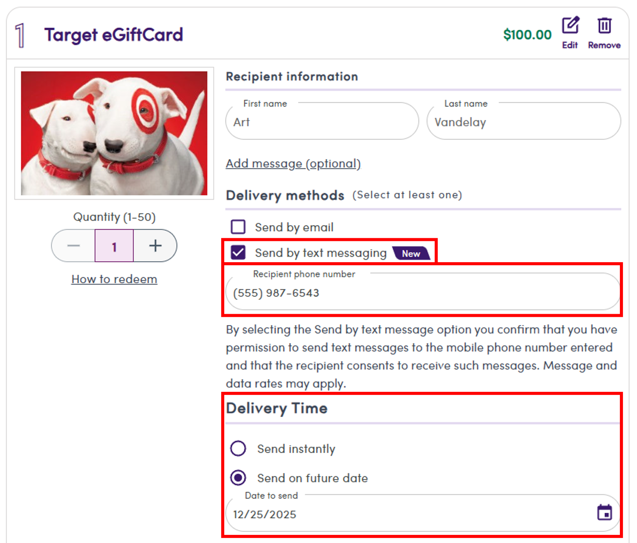 Send Gift Card Via Text Message Instructions | Giftcards.com