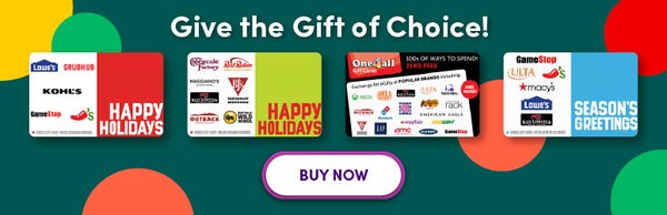 Flexible Gift Cards You Can Use (just about) Anywhere